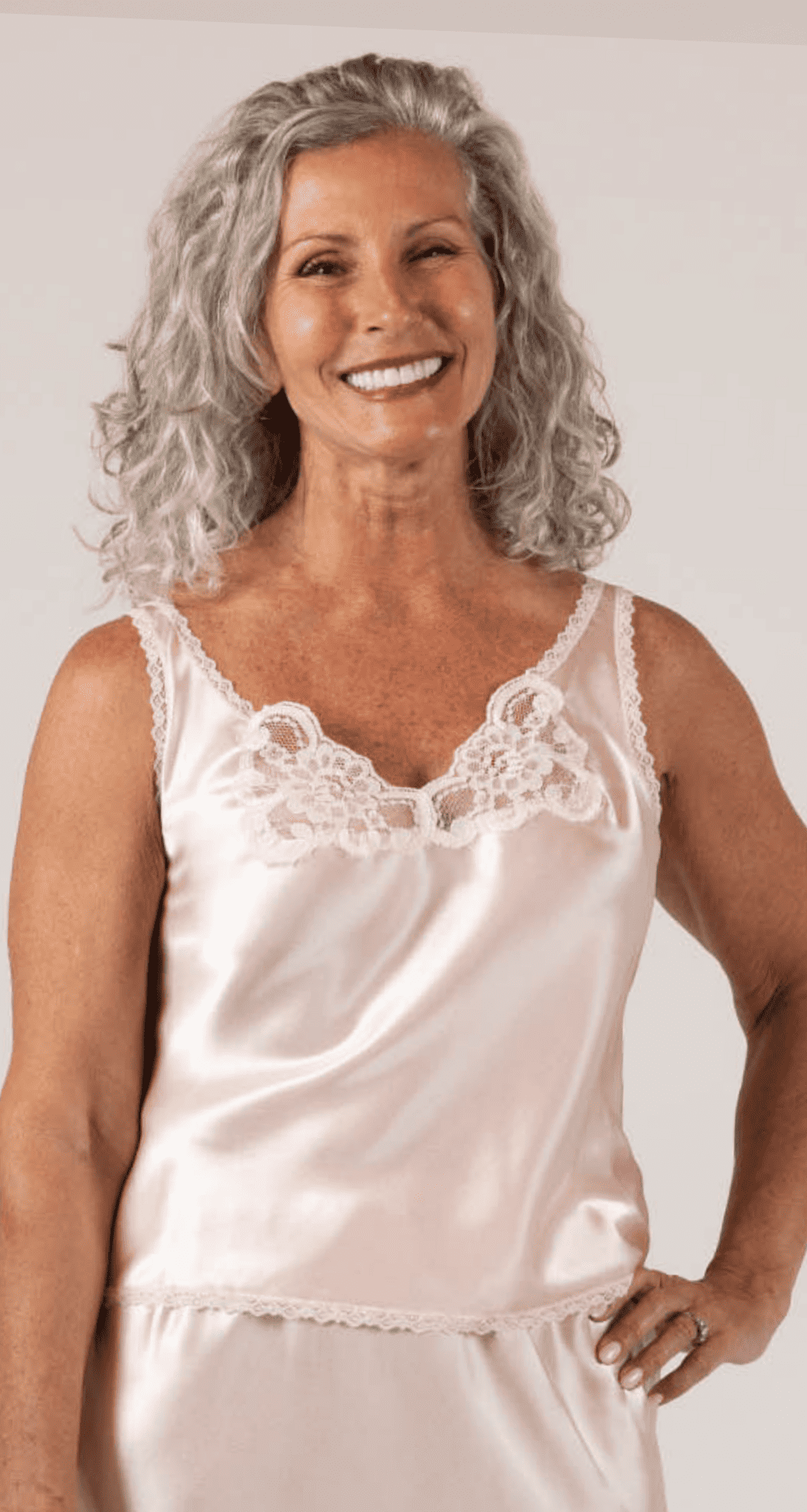 Women's Satin Camisole with Lace | Shadowline Lingerie